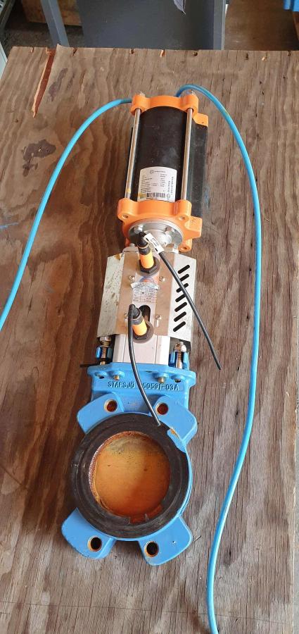 article no.: 30107 10 bar used pneumatic slide gate / knife gate valve ...
